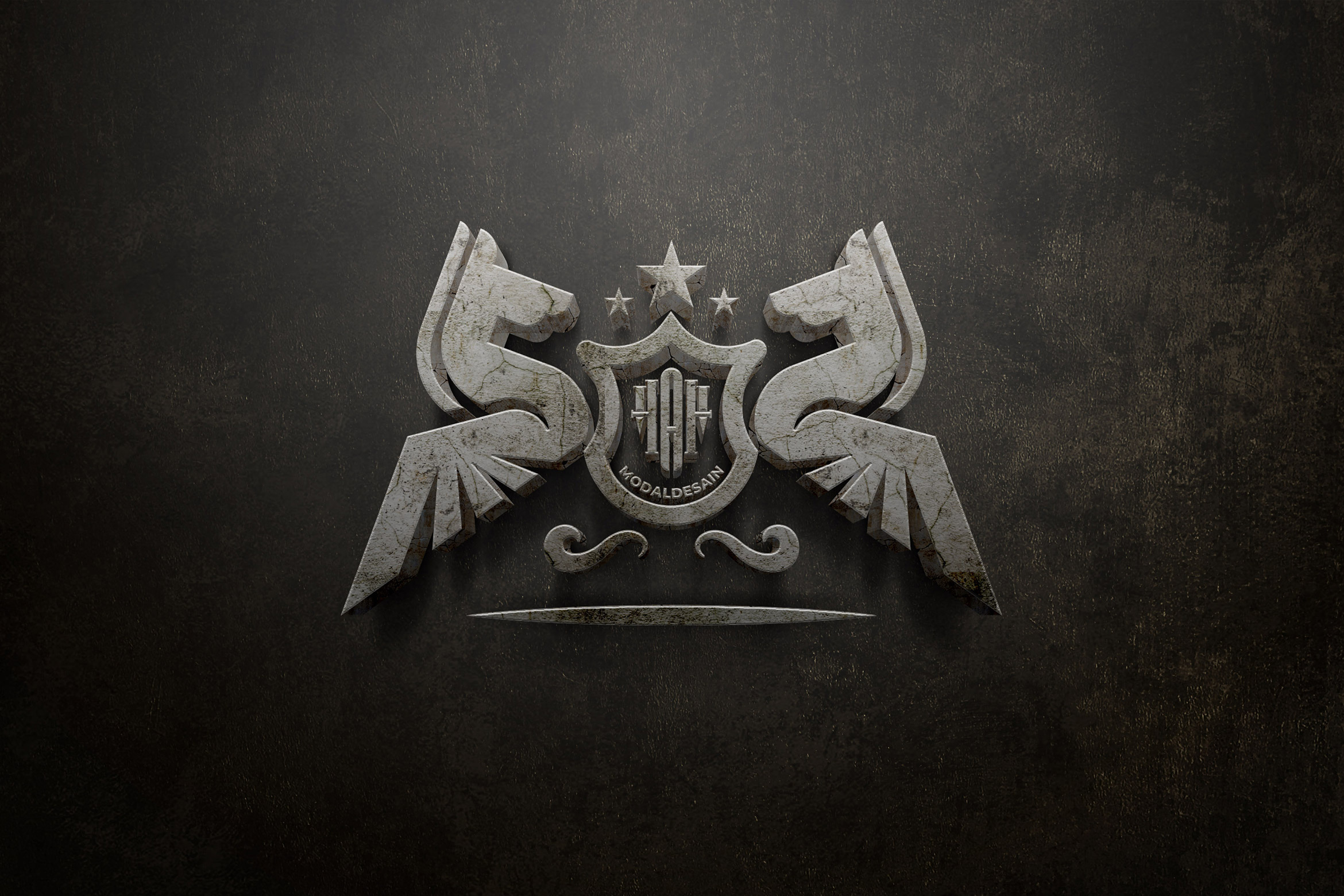 Realistic 3D Stone - Mockup Logo, a Product Mockup by Modaldesain