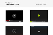 Vector Set of Video Players, a Templates & Theme by Snipergraphics