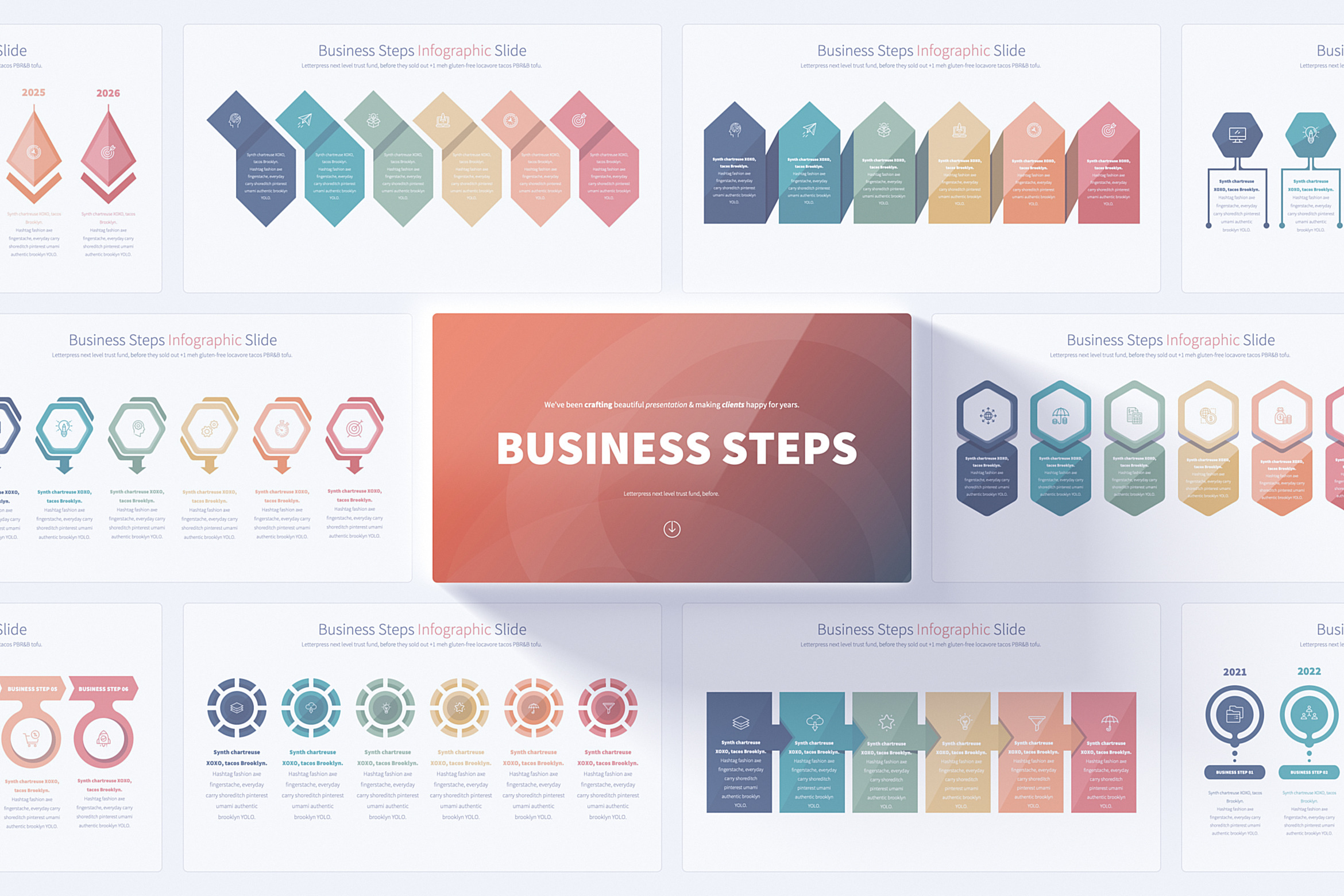 Business Steps PowerPoint, a Presentation Template by Pulsecolor