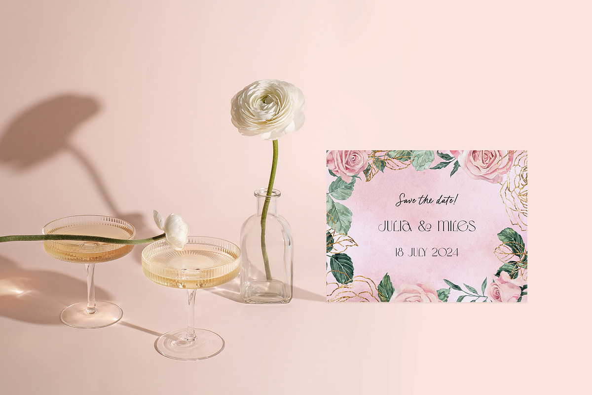 Romantica Blush Vintage Roses, an Illustration by SunnyAfternoons