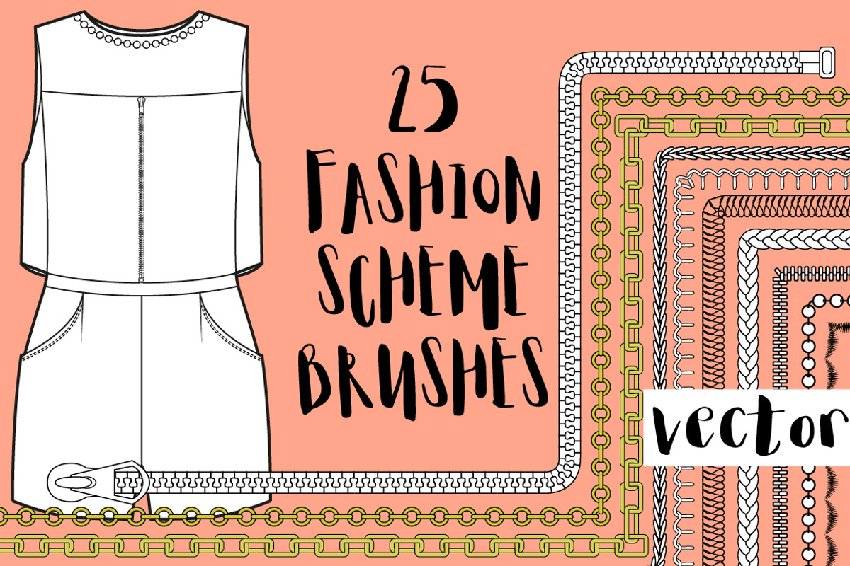 25 Fashion Brushes, a Brush Add-On by Simple Design