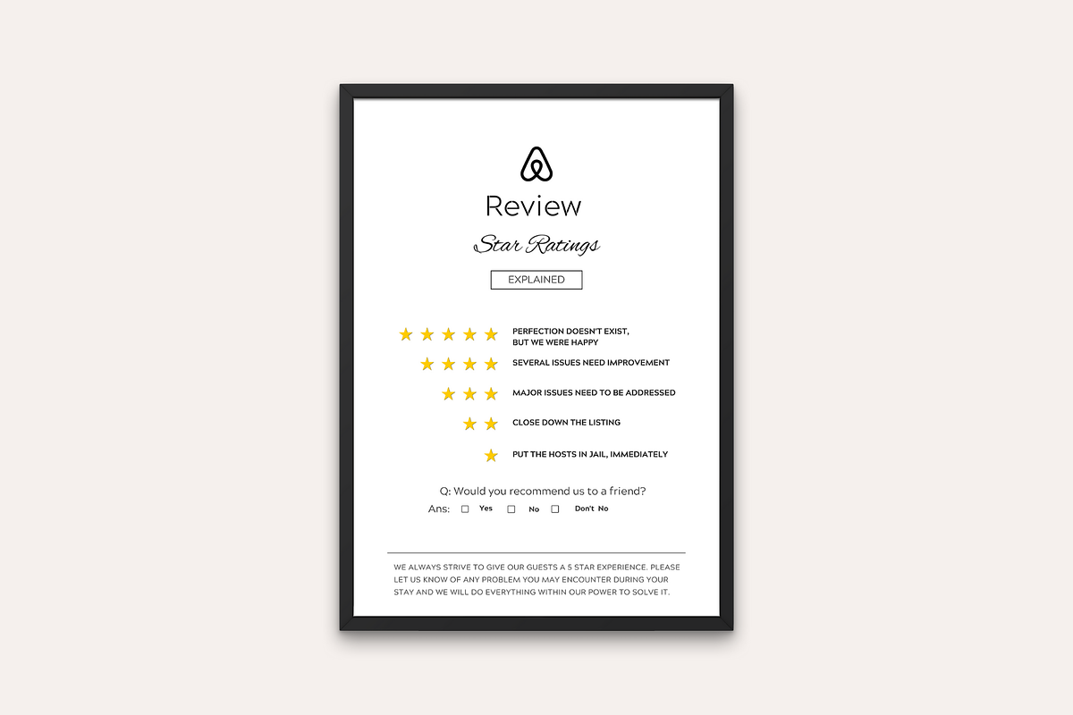 Superhost Star Rating Template | Creative Market