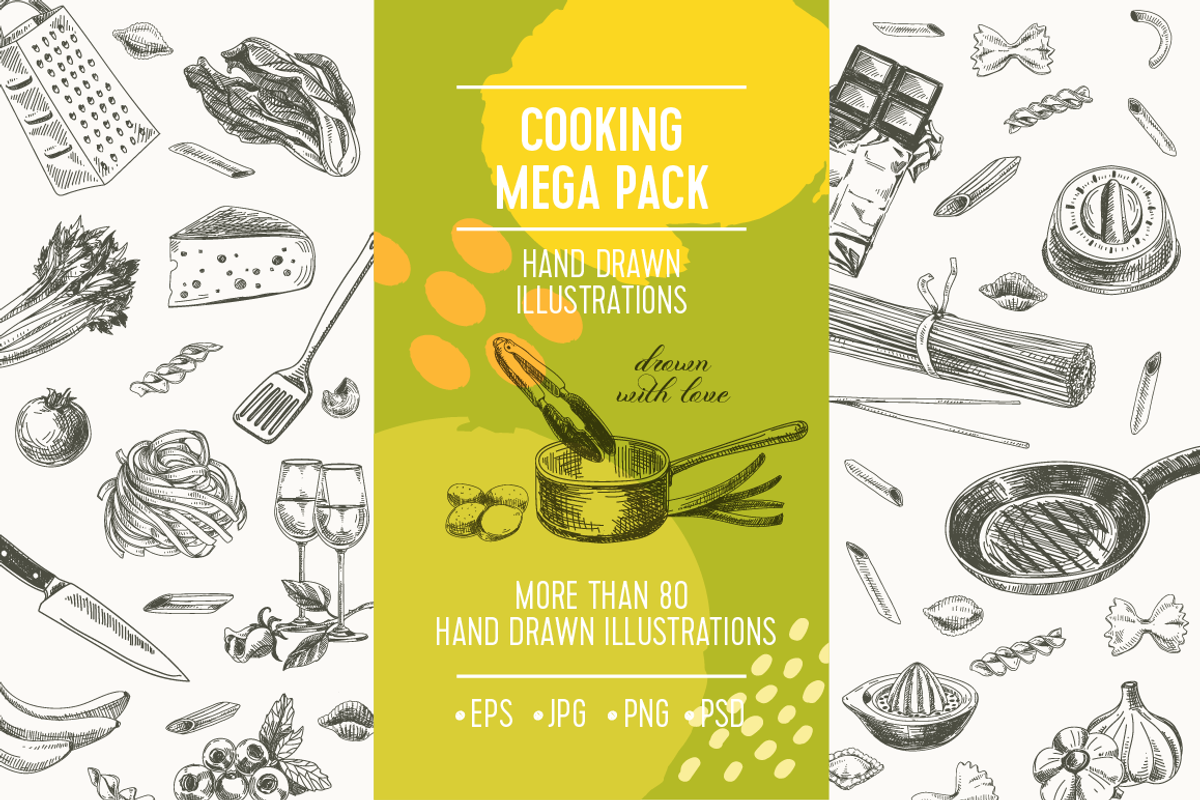 Hand drawn cooking Illustration, a Food Illustration by Natalya Levish