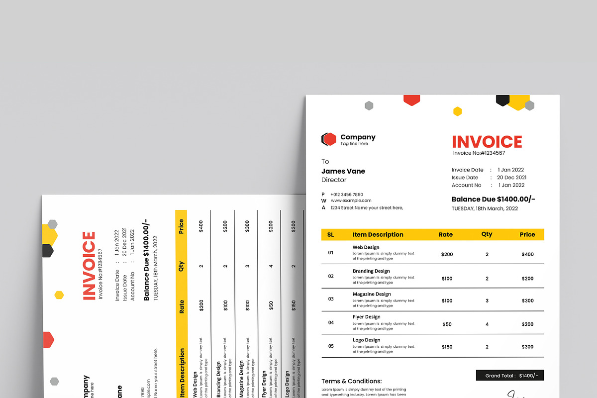 New Invoice 2022 2023 2024 2025