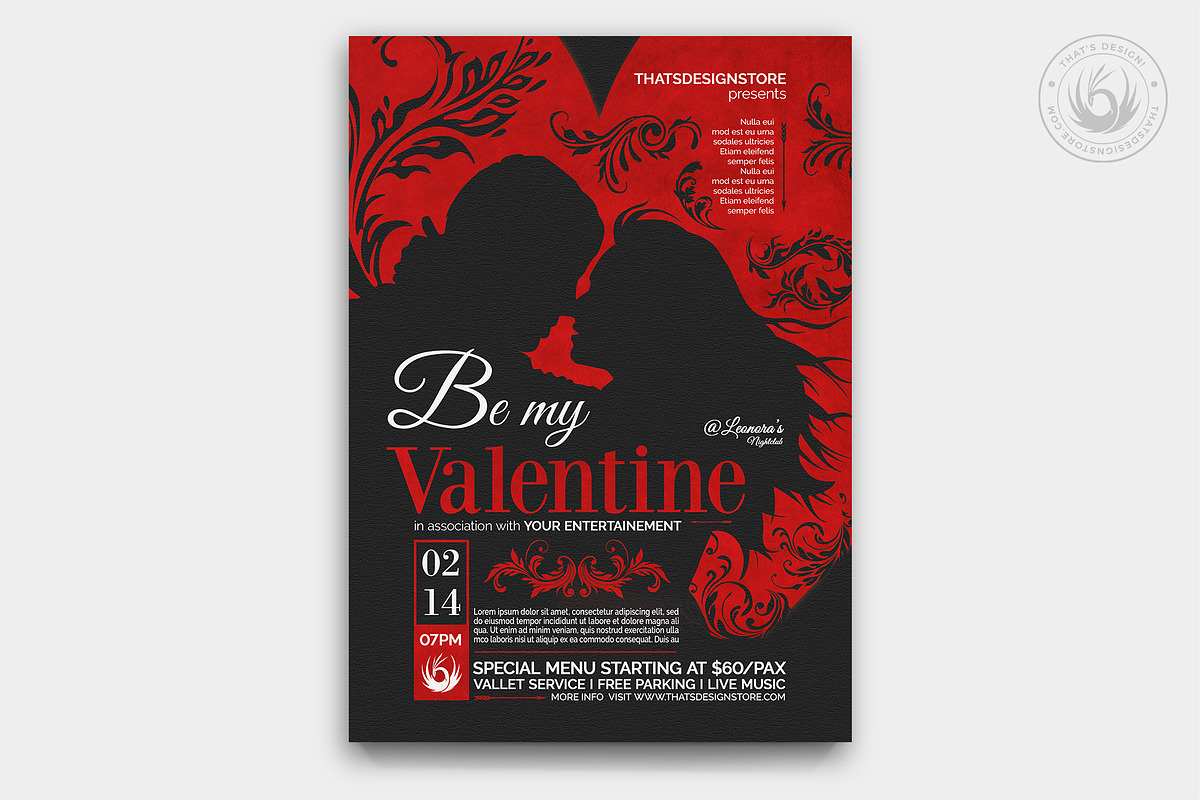 Valentine's Day Flyer PSD Design