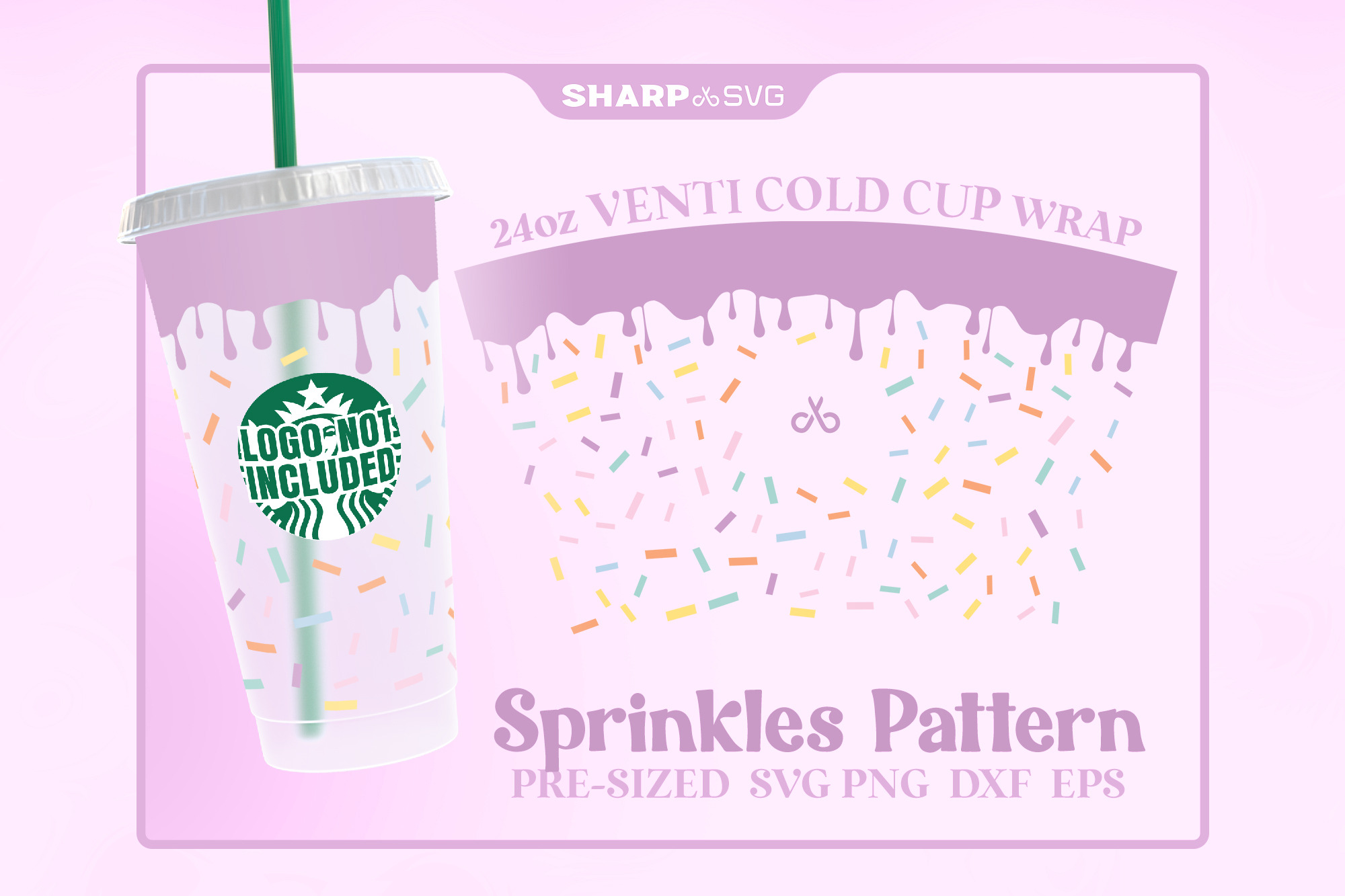 Sprinkles Drip SVG for Cup 24 oz, a Decorative Illustration by ...