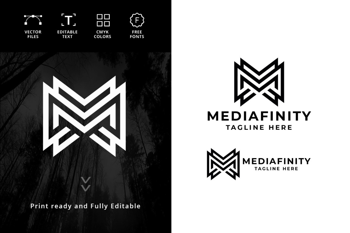 Media Infinity Logo, a Branding & Logo Template by Design_Planet