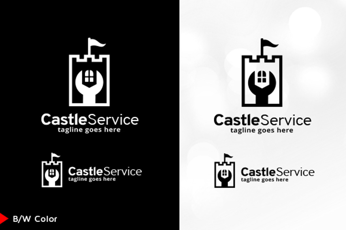 Castle Service Logo Template, a Branding & Logo Template by gunaonedesign