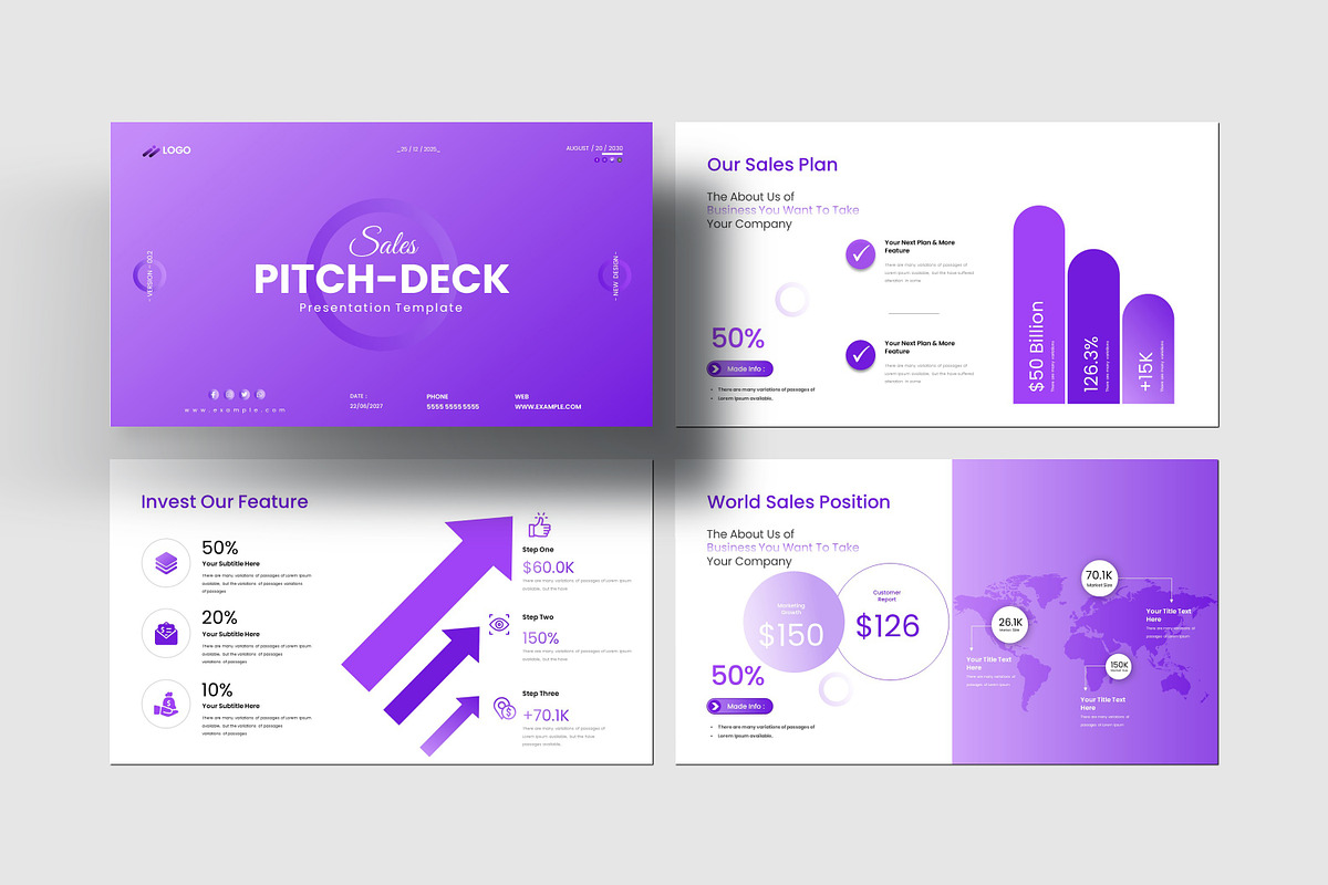 Sales Pitch-Deck PowerPoint Template, a Presentation Template by ...