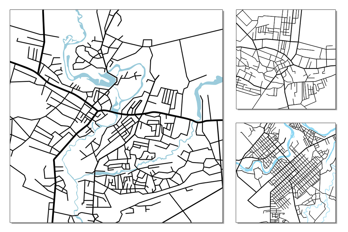 15 street maps textures, a Texture Graphic by Lina_Lisichka