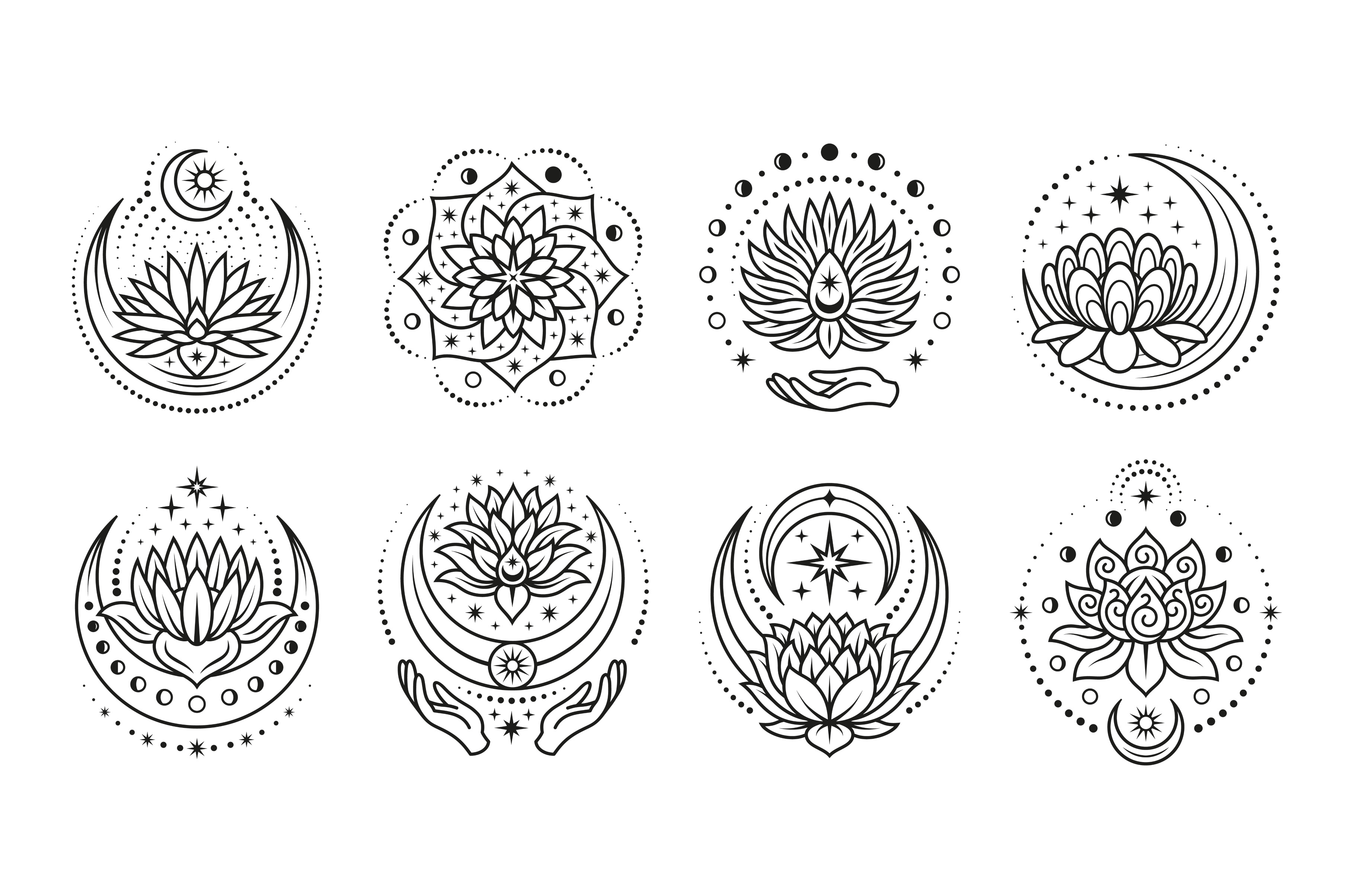 Mystic lotus elements. Spirit flower, a Background Graphic by LadadikArt