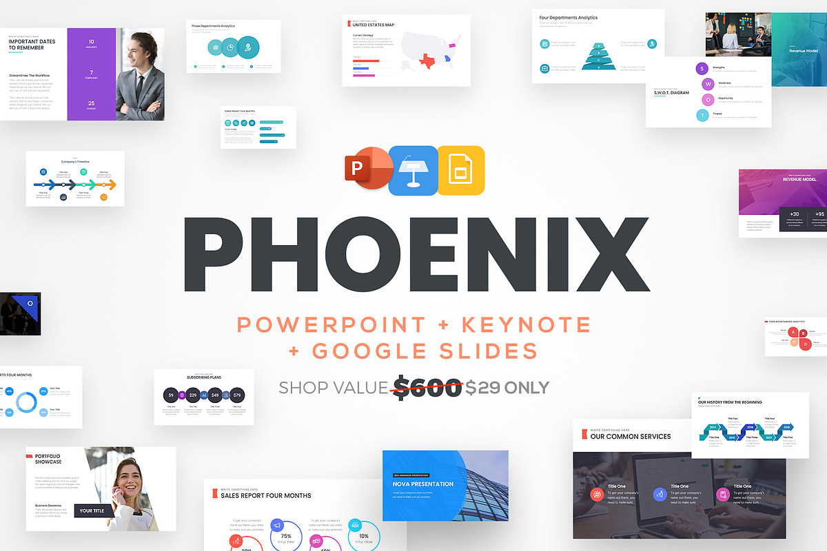 PHOENIX Presentation Bundle, a Presentation Template by slidequest
