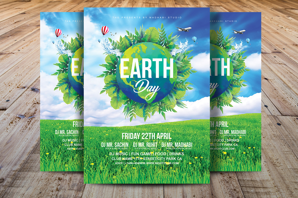 Earth Day Flyer Template, a Flyer Template by Madhabi Studio