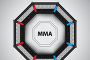 MMA octagon cage | Illustrations ~ Creative Market
