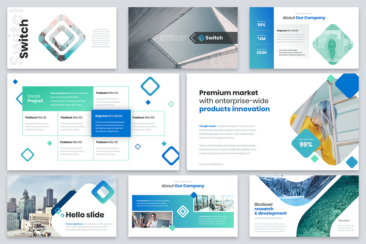 Switch Powerpoint Template, a Presentation Template by Reshapely