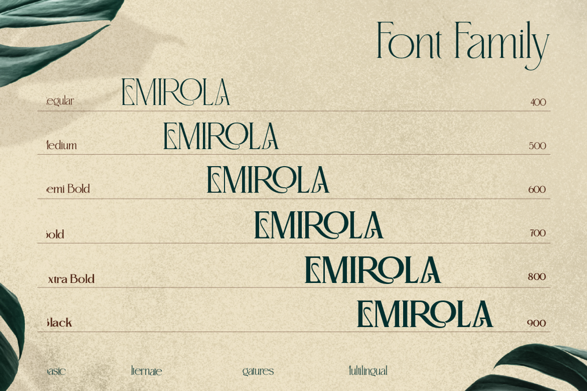Emirola - Modern Serif Family Font