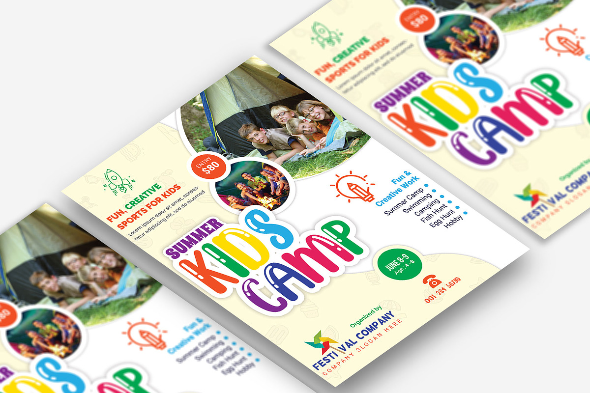 Kids Summer Camp Flyer | Ms Word, a Flyer Template by Imagine Design ...