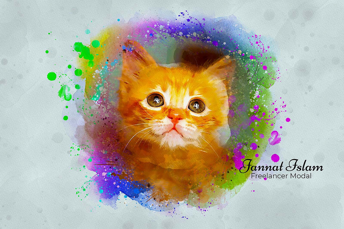 Realistic Watercolor Portrait Effect