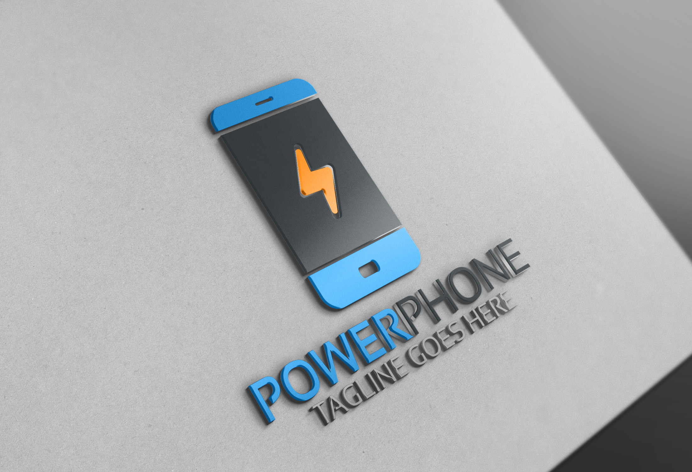 Power Phone Logo, a Branding & Logo Template by Josuf Media