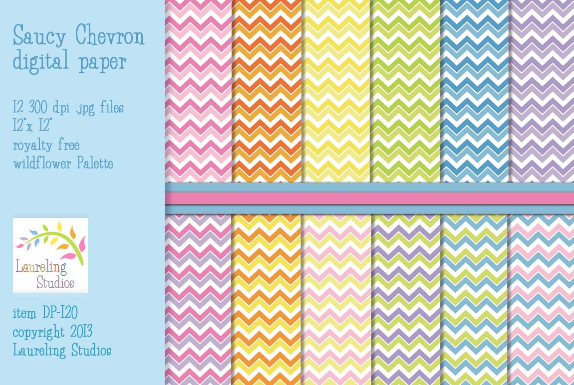 Chevron patterns/digital papers, a Pattern Graphic by Laureling Studios