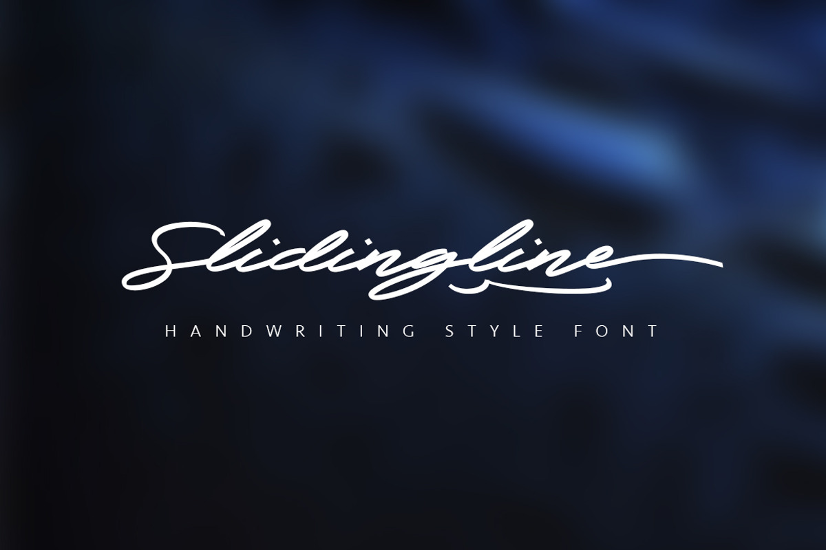 Slidingline Script Typeface, a Script Font by alphadesign