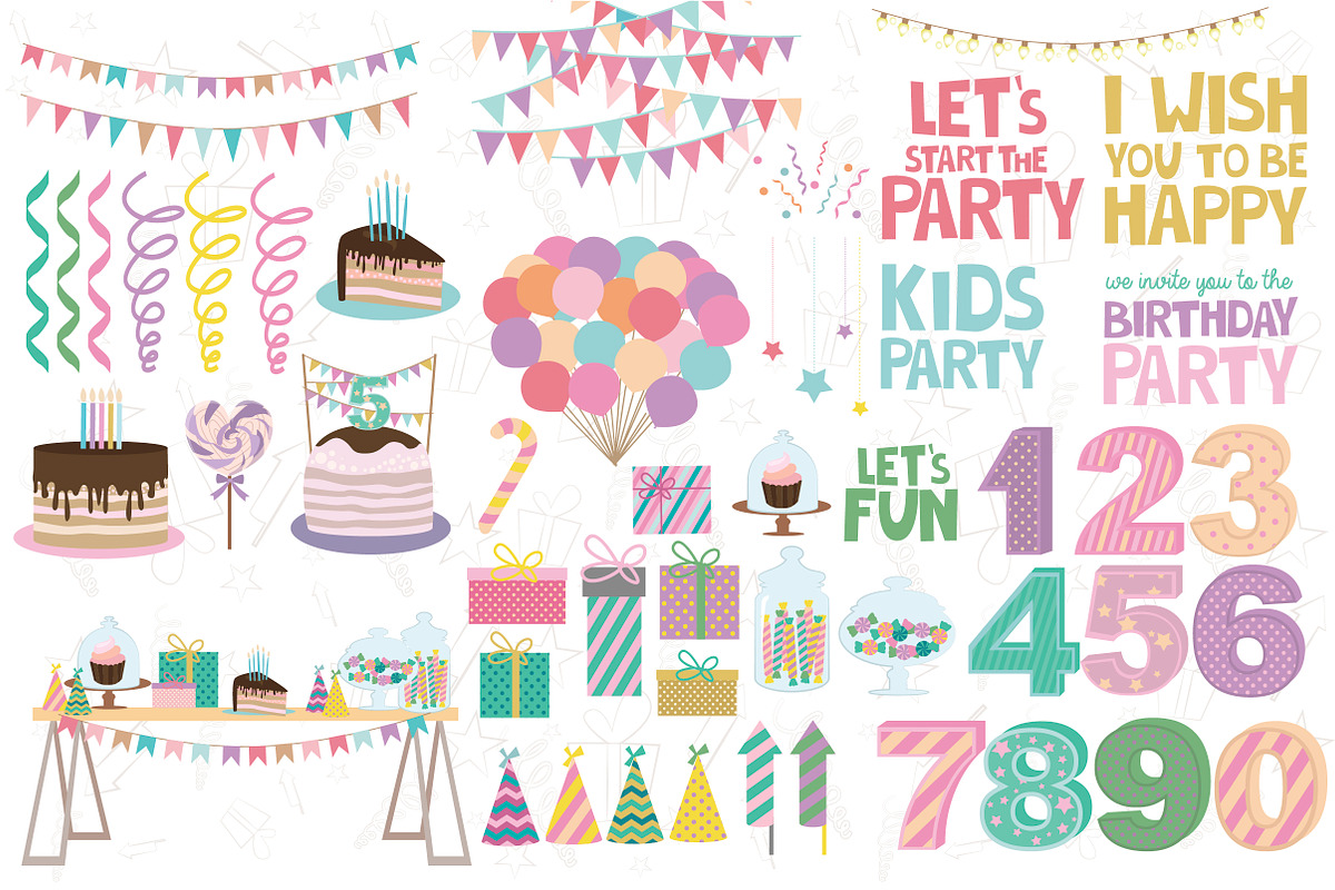 Kids Party kit, a Decorative Illustration by Mio Buono