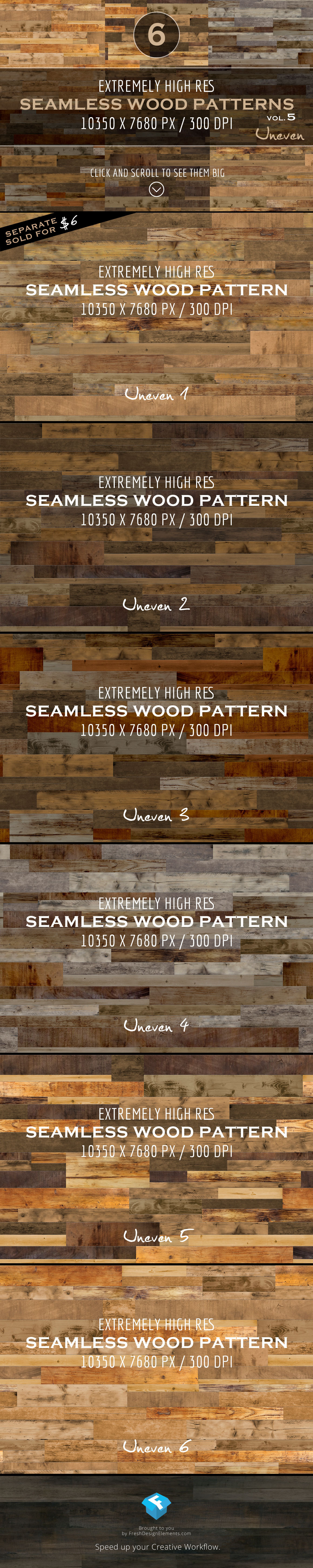 Extremely HR Wood Patterns vol. 5, a Pattern Graphic by Fresh Design ...