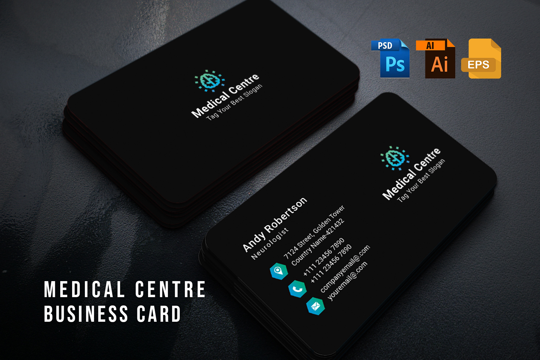 Medical Centre Business Card, a Business Card Template by graphicsunday