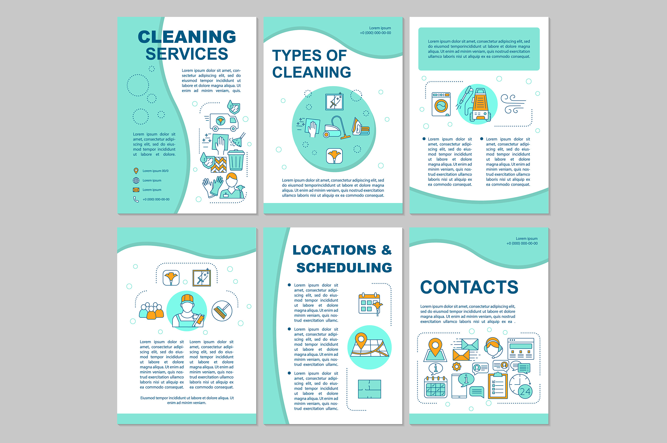 Cleaning services brochure template, a Brochure Template by bsd studio