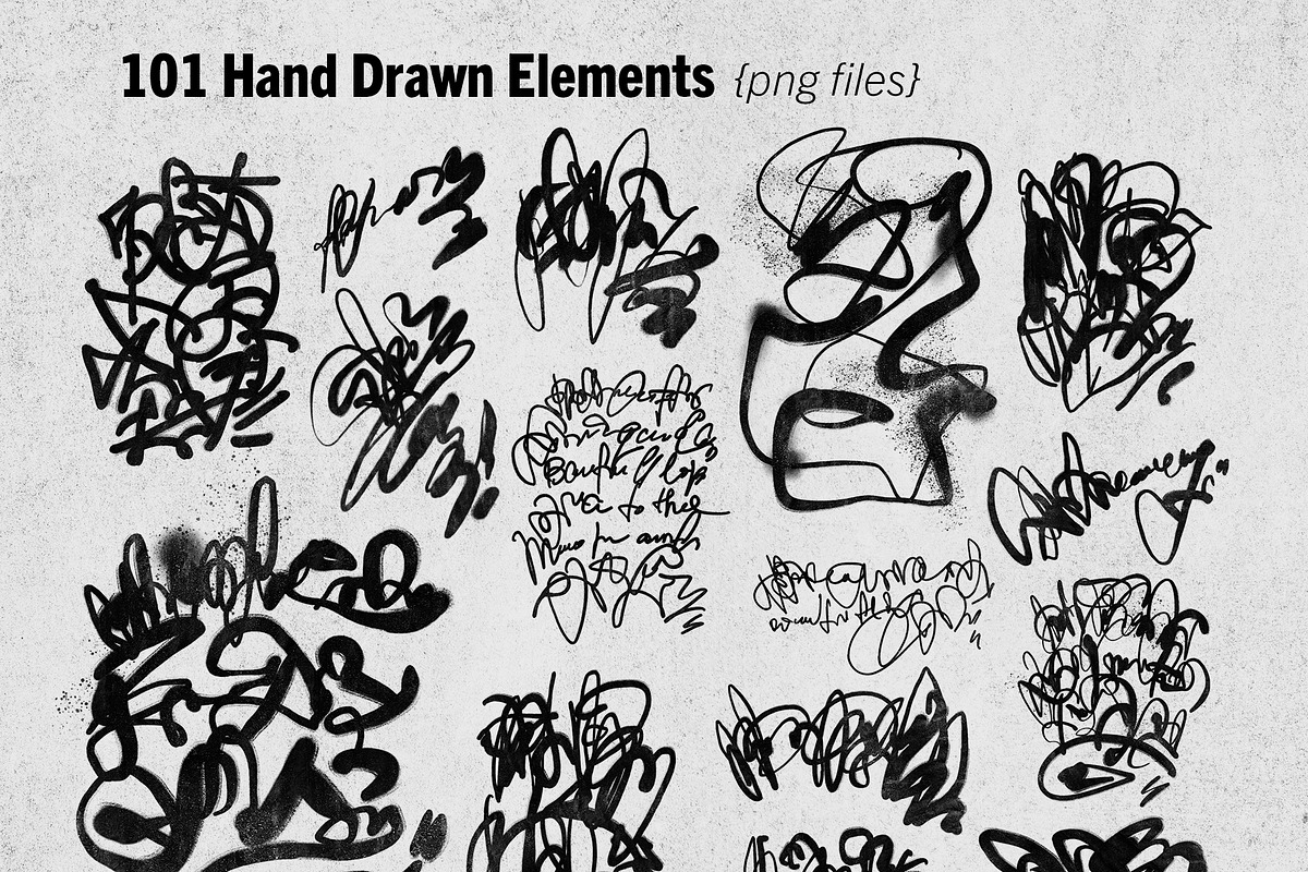 Y2K Graffiti, Scribble and Grunge Ink