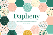 Daphney Florals & Geometric Patterns, a Pattern Graphic by Crystal ...