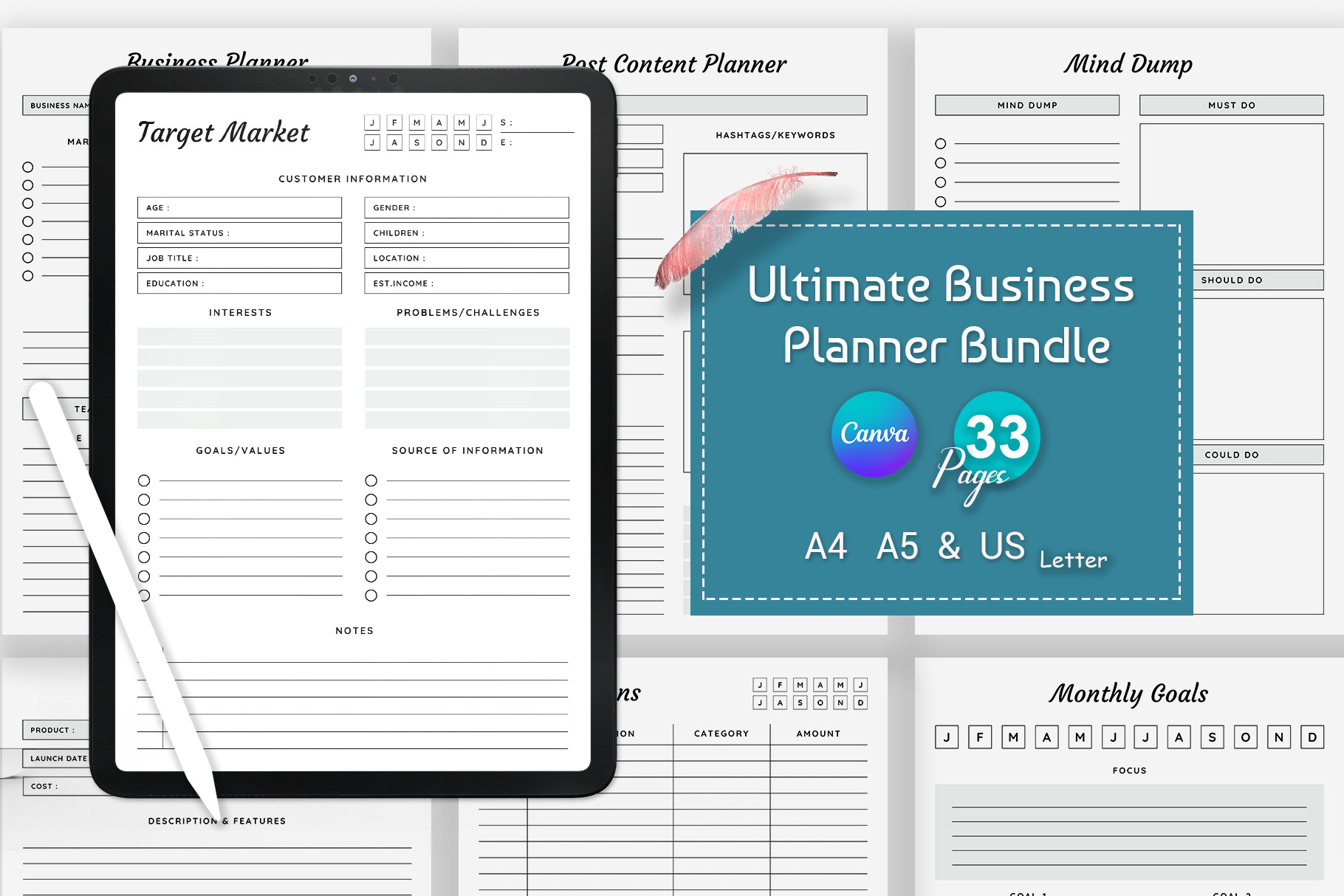 Ultimate Business Planner Bundle | Stationery Templates ~ Creative Market