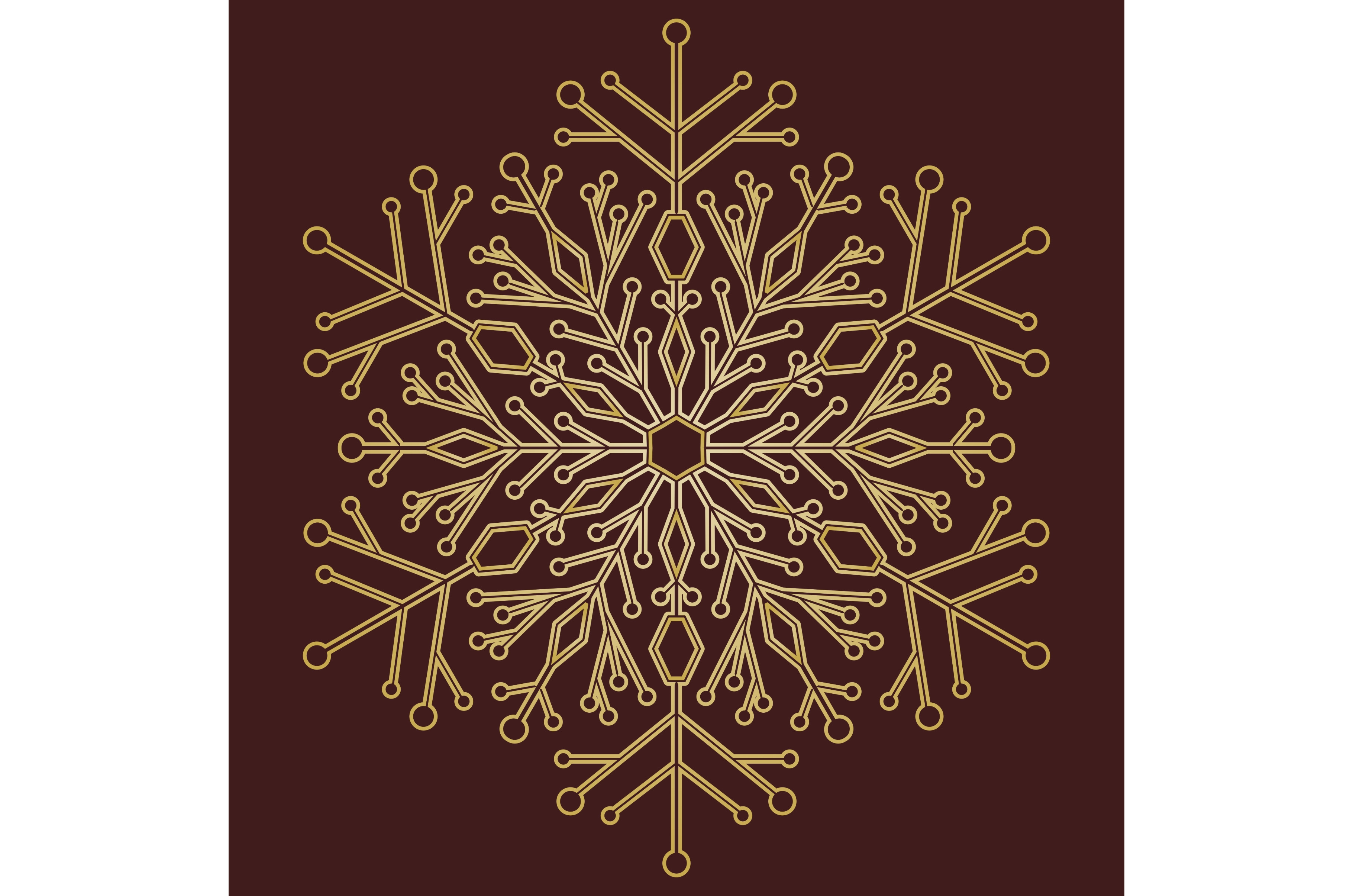 Round Vector Snowflake With Abstract, a Pattern Graphic by FineArtStudio