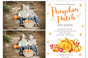 Pumpkin Patch Mini Session Template, a Flyer Template by MockTurtleStudio
