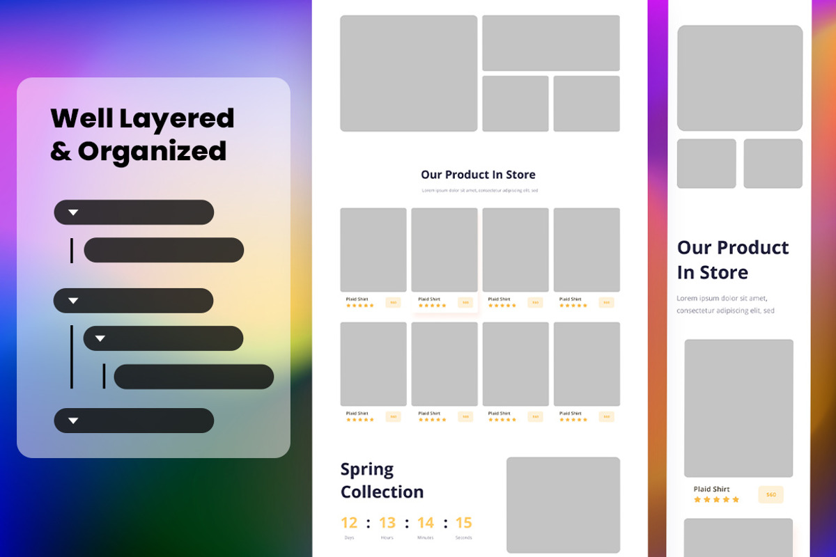 E-commerce Store Wireframe Website | Creative Market