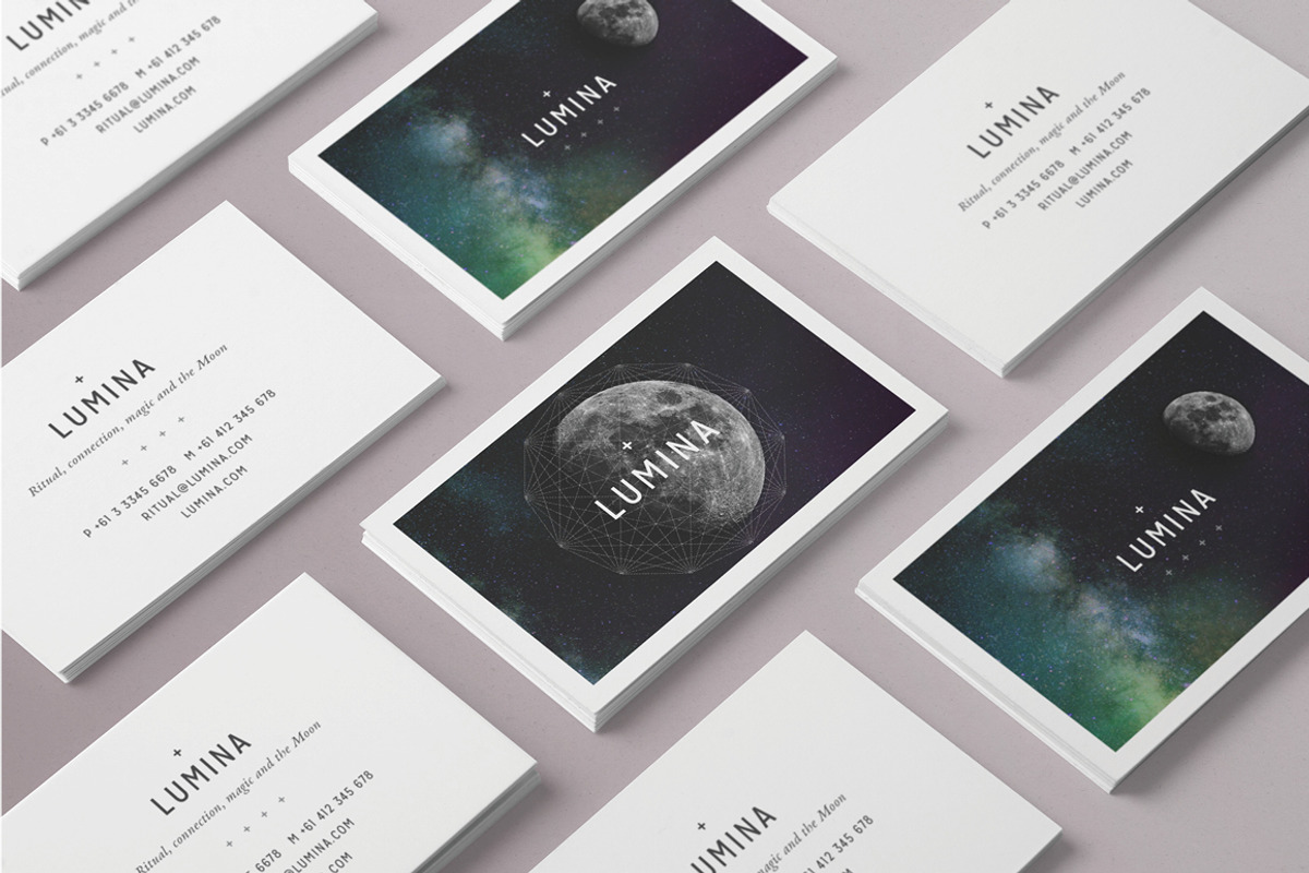 LUMINA Business Card Template, a Business Card Template by 46&2 Collective