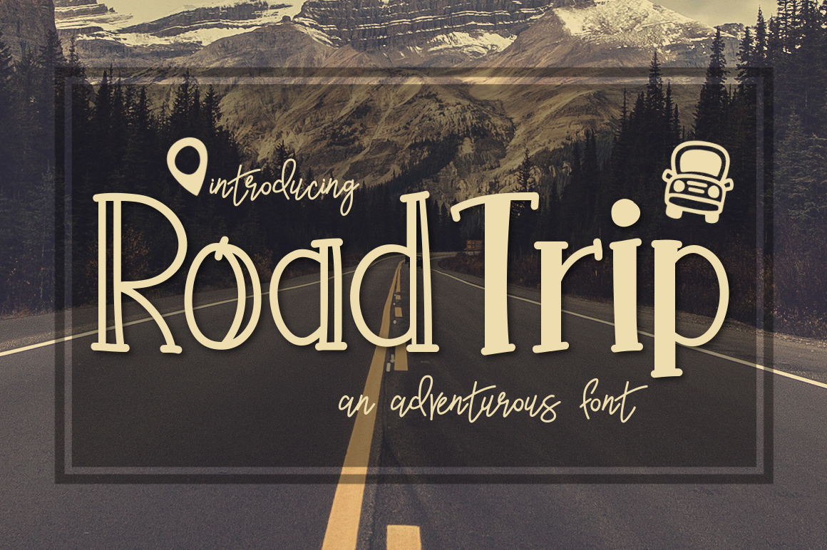 Road Trip a Adventurous Font, a Font by Kitaleigh