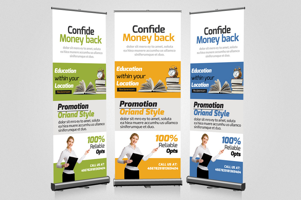 Education Roll up Banner, a Presentation Template by Business Flyers