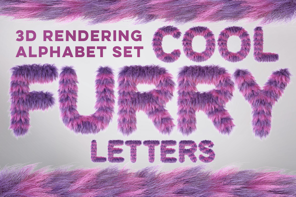 3D Furry Letters Pack, a Graphic by DDD-Sparrow