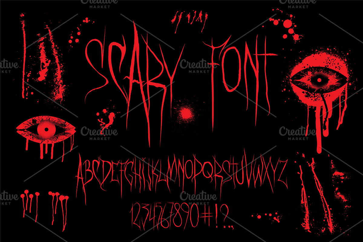 Horror Fonts Alphabet