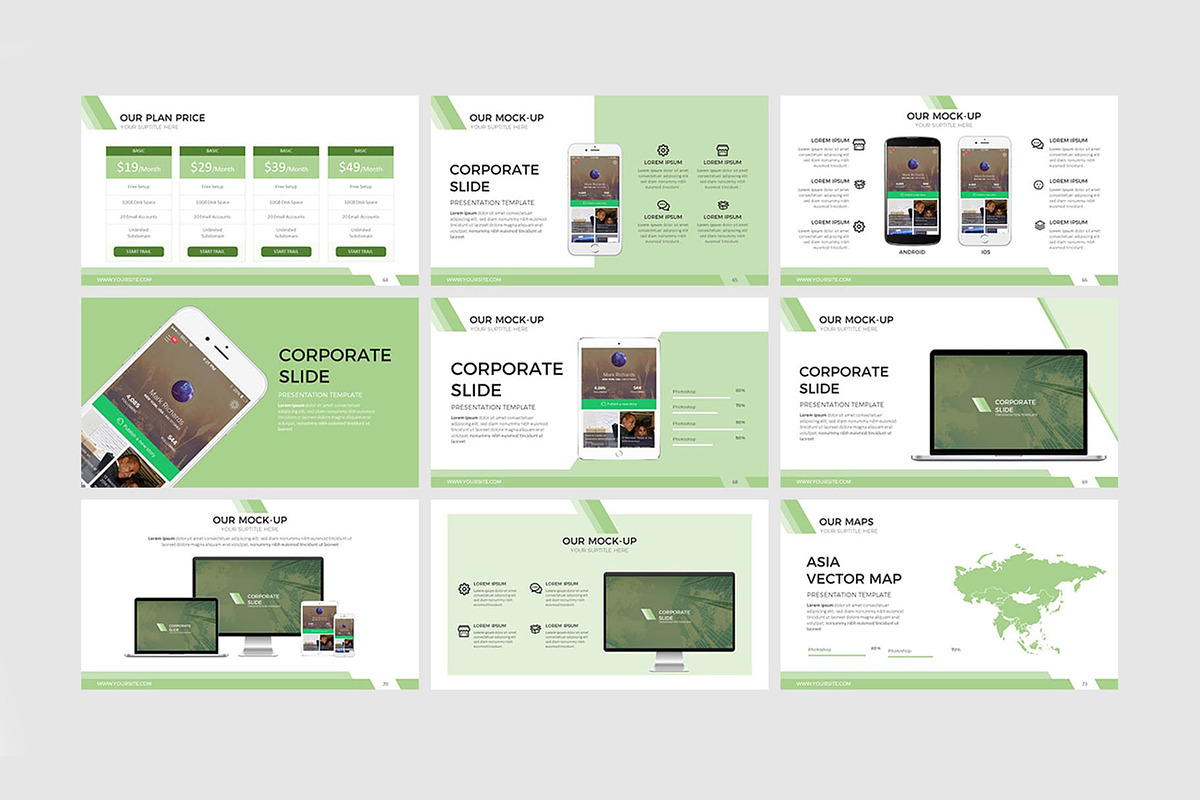 Corporate Slide Template, a Presentation Template by Slides-Store