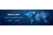 World Map polygonal horizontal, a Texture Graphic by GraphiShop