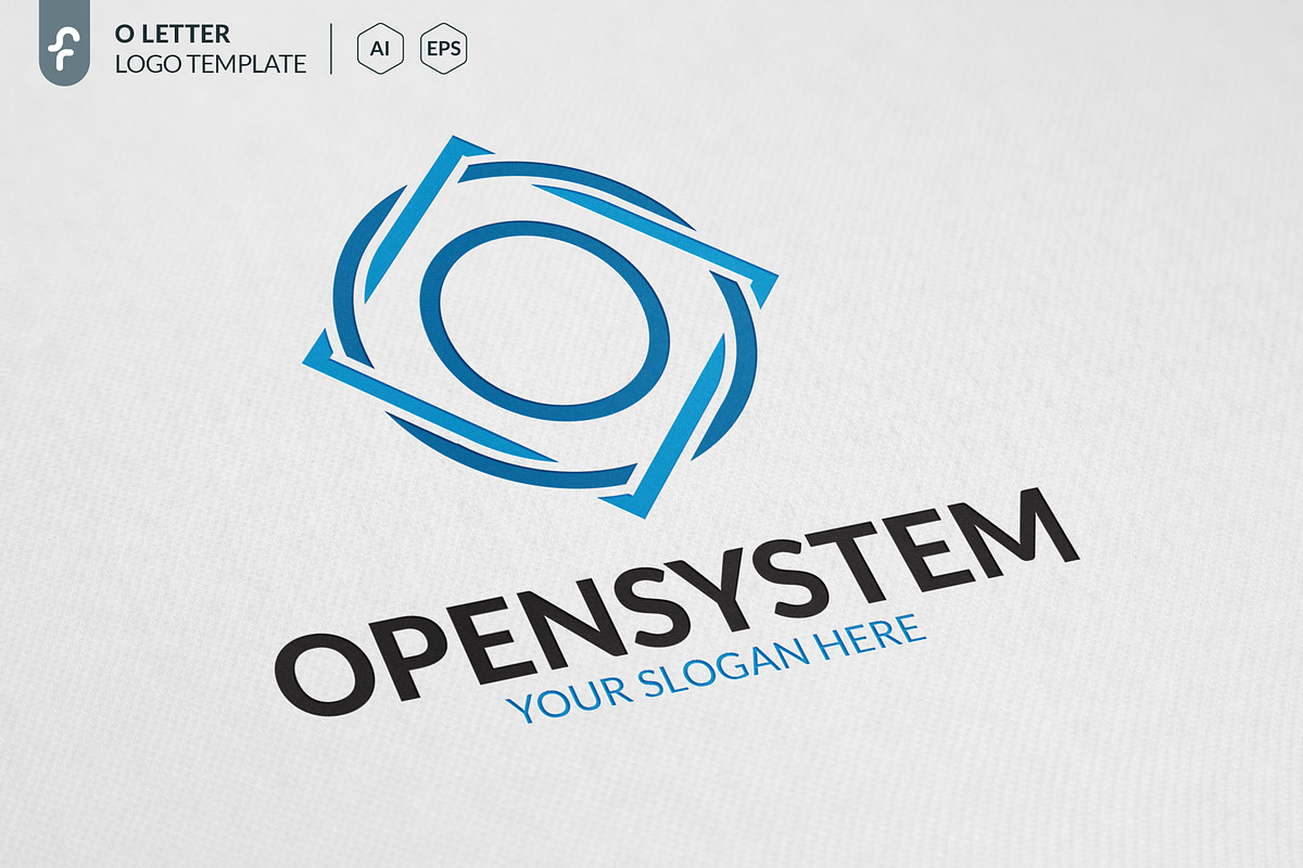 Open System Logo, a Branding & Logo Template by ft.studio