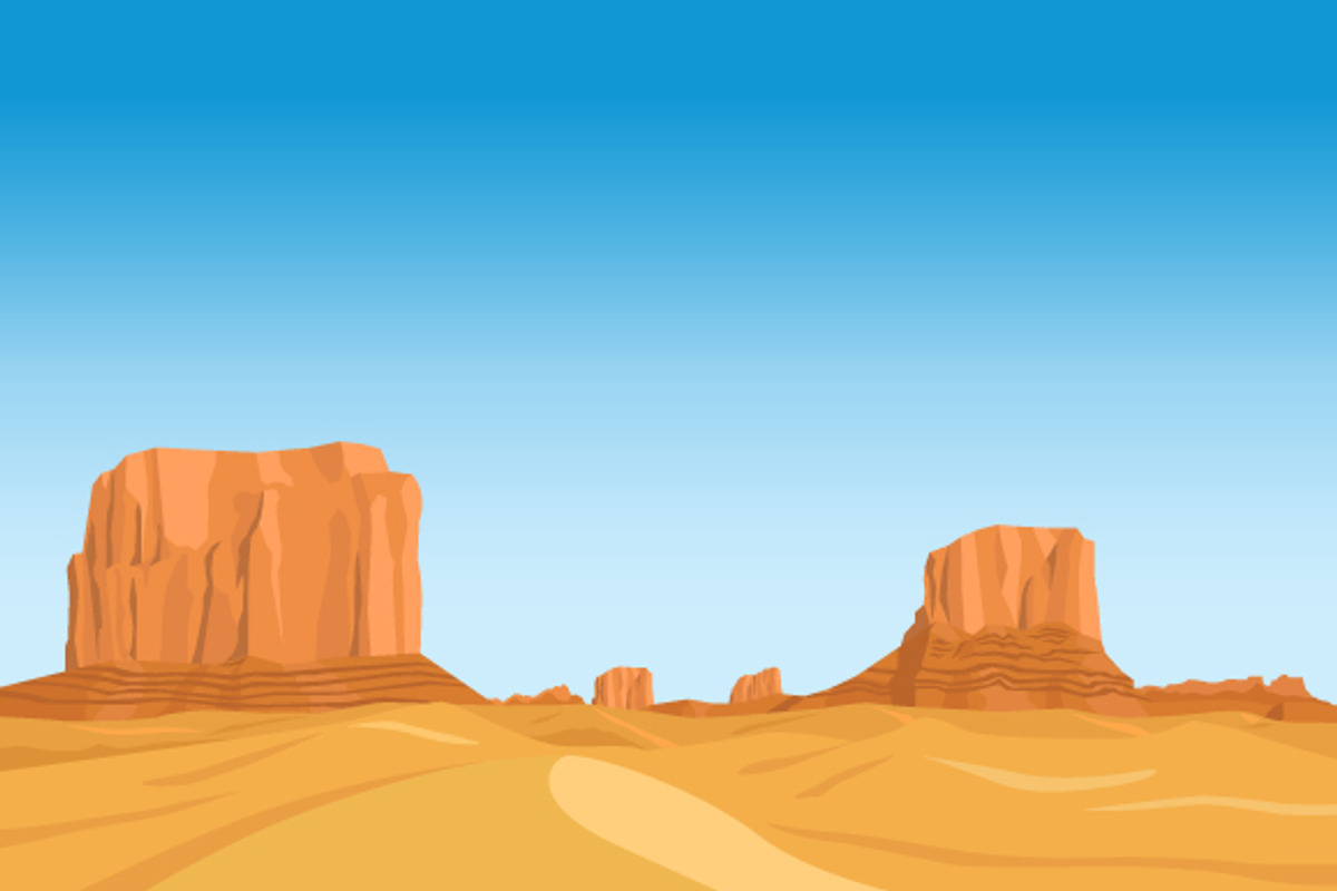 Desert landscape background, an Illustration by Stock-Smart-Start