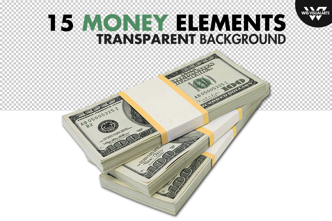 MONEY PACKS Isolated Elements, an Object Graphic by WG DESIGN