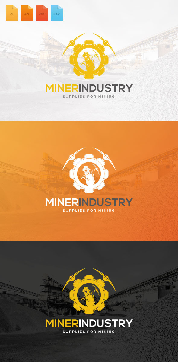 Logo Miner Industry, a Branding & Logo Template by DesignsStore