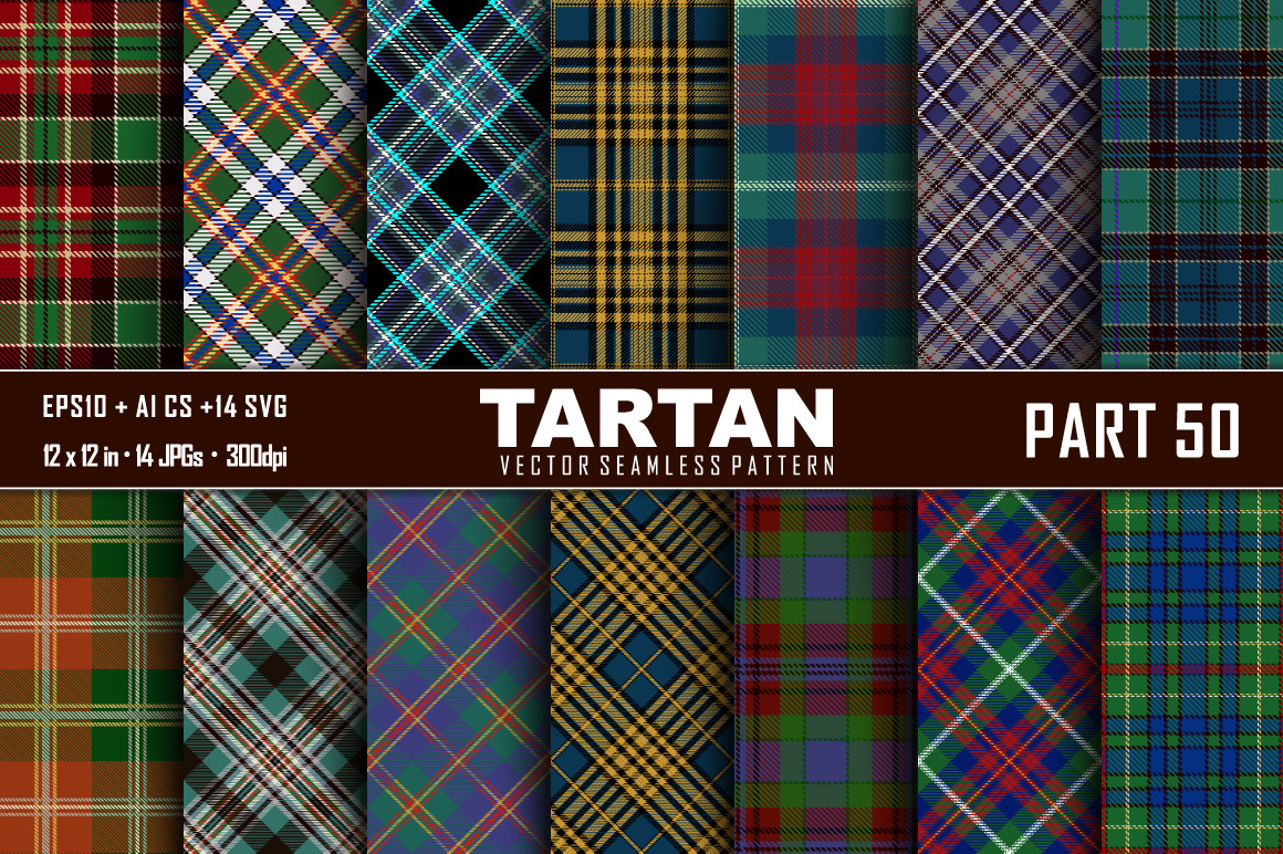 Seamless Tartan Pattern Part - 50, a Pattern Graphic by Vectorchoice