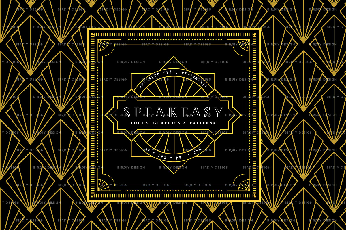 Art Deco Graphics & Patterns set, an Object Graphic by BirDIY Design