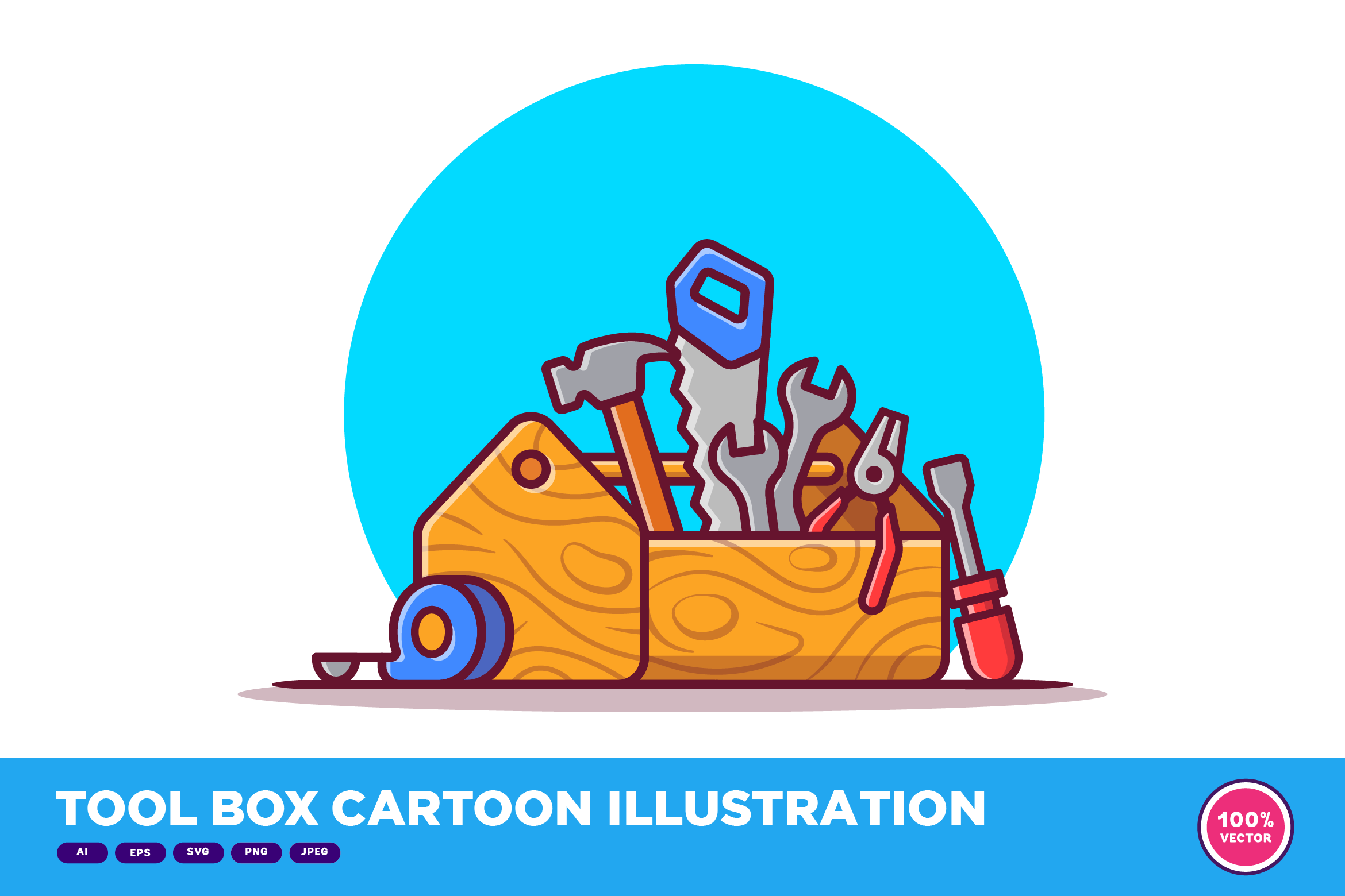 Tool Box Cartoon Illustration, an Object Illustration by Catalyst Labs ...