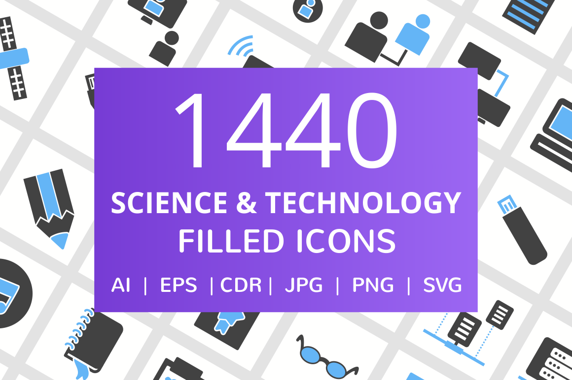 1440 Technology Filled Icons, an Outline Icon by IconBunny